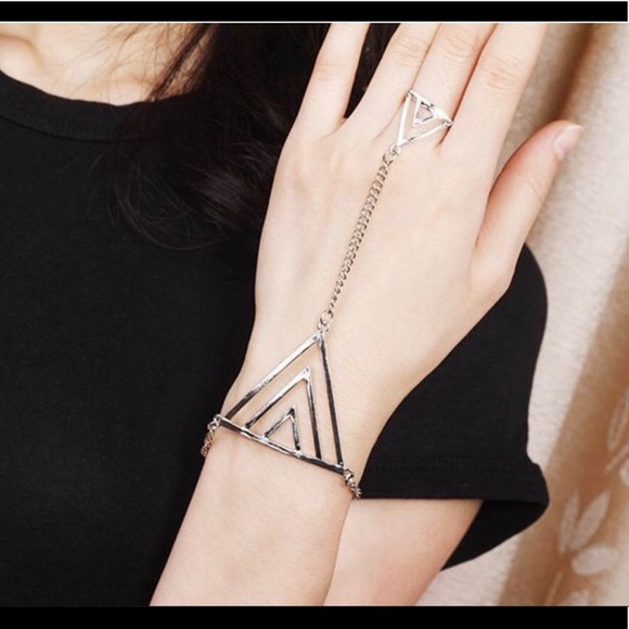 Jewelry | New Bohemian Silver Knuckle Ring Bracelet Combo | Poshmark